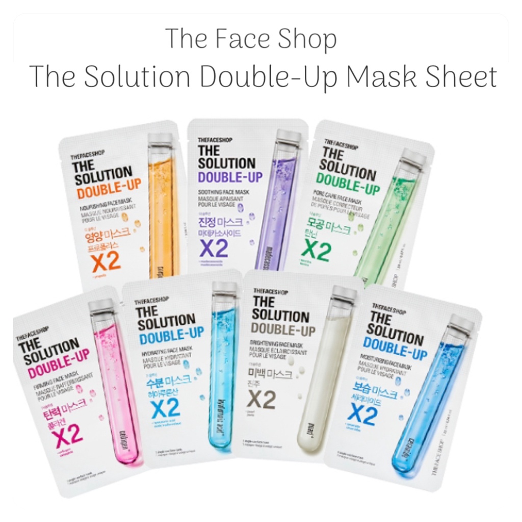 [The Face Shop] The Solution Double-Up Mask Sheet-Hydrating 20ml -Pore ...