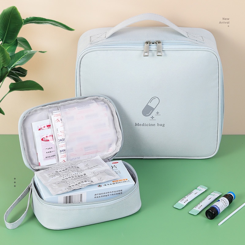 Portable Medicine Storage Bag Travel Box Home First Aid Kit Survival ...
