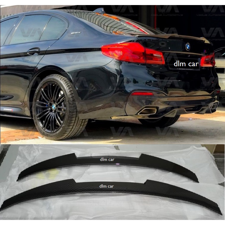 BMW 5 Series G30 spoiler M4 style GLOSS BLACK CARBON | Shopee Singapore