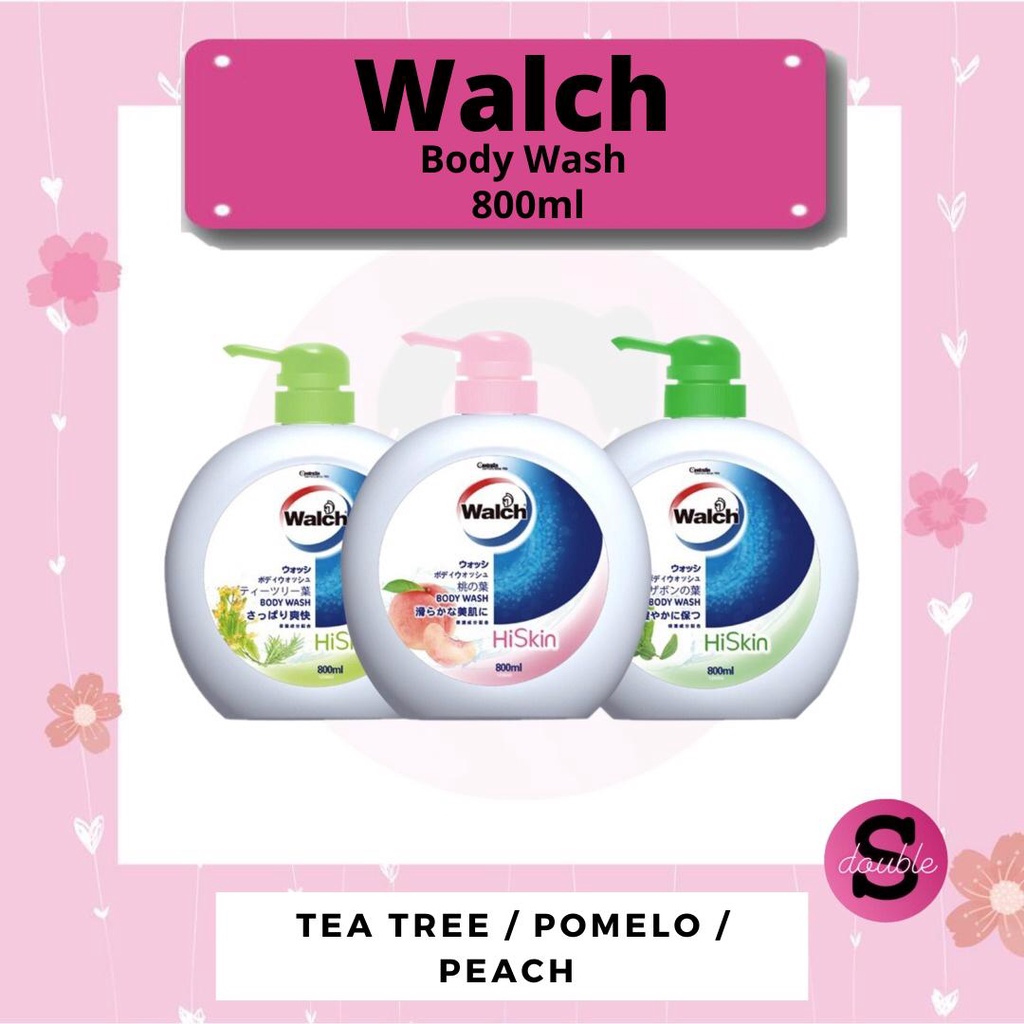 Walch HiSkin 800ml Body Wash - Pomelo/Tea Tree/Peach | Shopee Singapore