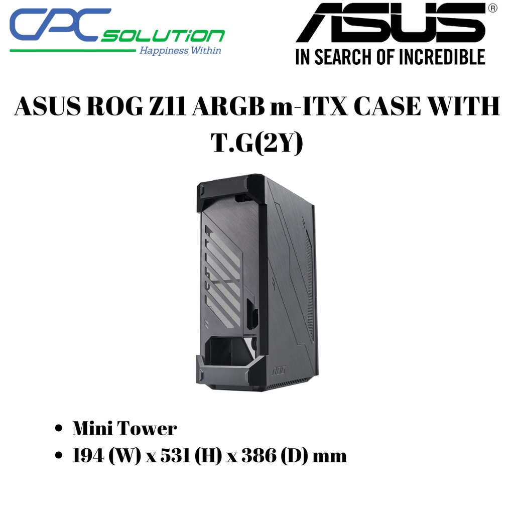 ASUS ROG Z11 ARGB m-ITX CASE WITH T.G 2 YEARS WARRANTY | Shopee Singapore