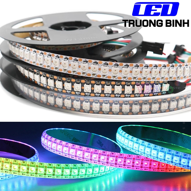 Full COLOR LED ARGB NEOPIXEL WS2812B 5V 144 LED/METER 12MM WIDE 1 METER ...