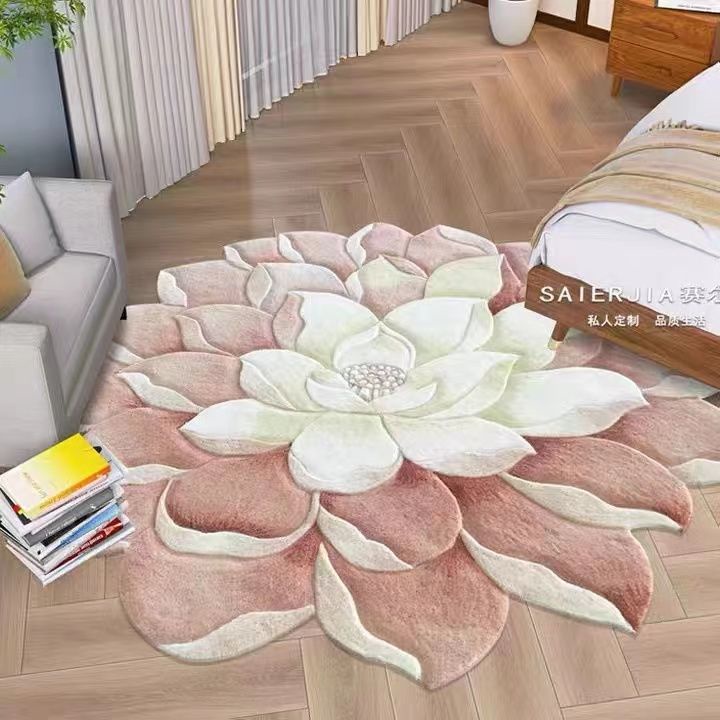 High Quality Flower-shape Round Carpet Imitation Cashmere Thickened ...
