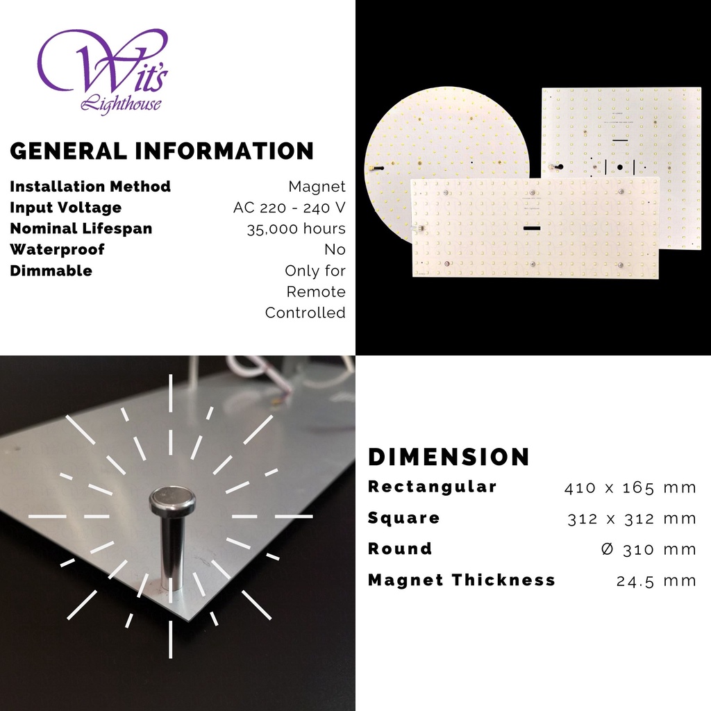 36W LED Ceiling Light Replacement LED Module Magnetic Module LED Light ...