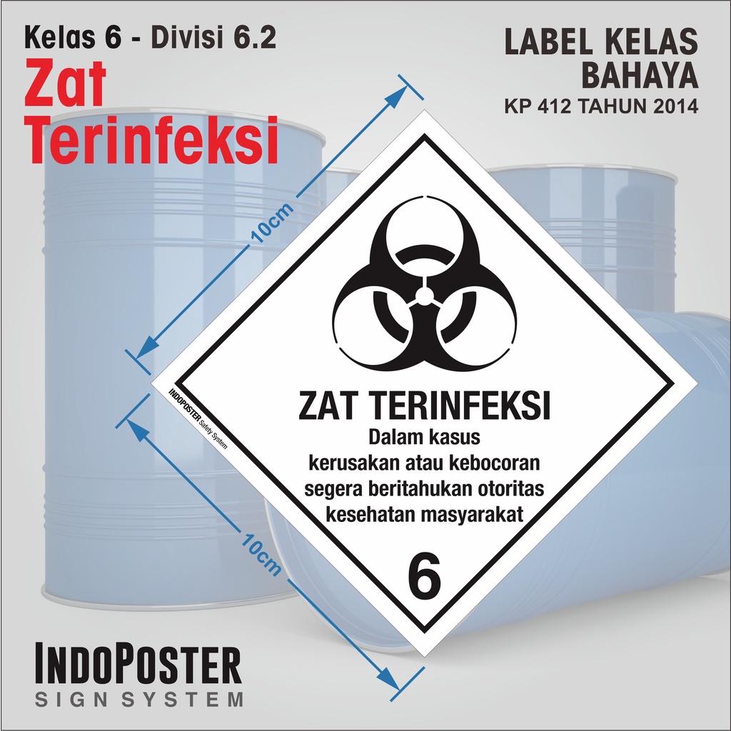 Iata Sticker Danger Material Class Label Dangerous Goods - Infectious ...