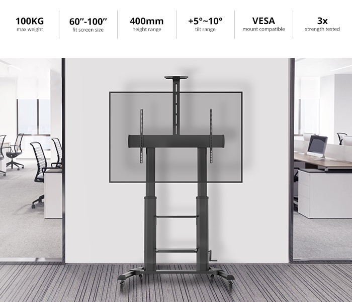 Mobile TV Stand: Above 65" - MTS PRO | Shopee Singapore
