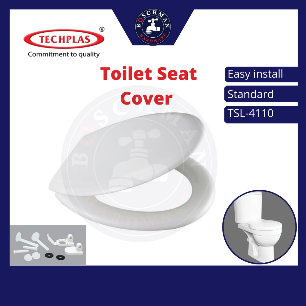Techplas Toilet Seat Cover Toilet Bowl Plastic Cover Plastik Jamban Duduk Tandas Penutup Mangkuk ...