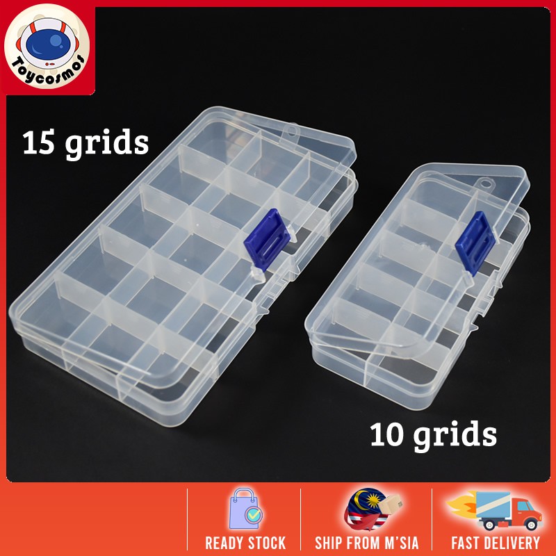 Plastic Gundam Small Parts Storage Boxes (10 grids / 15 grids) | Shopee ...