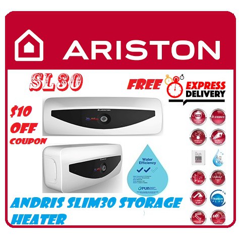 Ariston SL30 | Andris slim 30 | 30 L| storage water heater | Direct ...