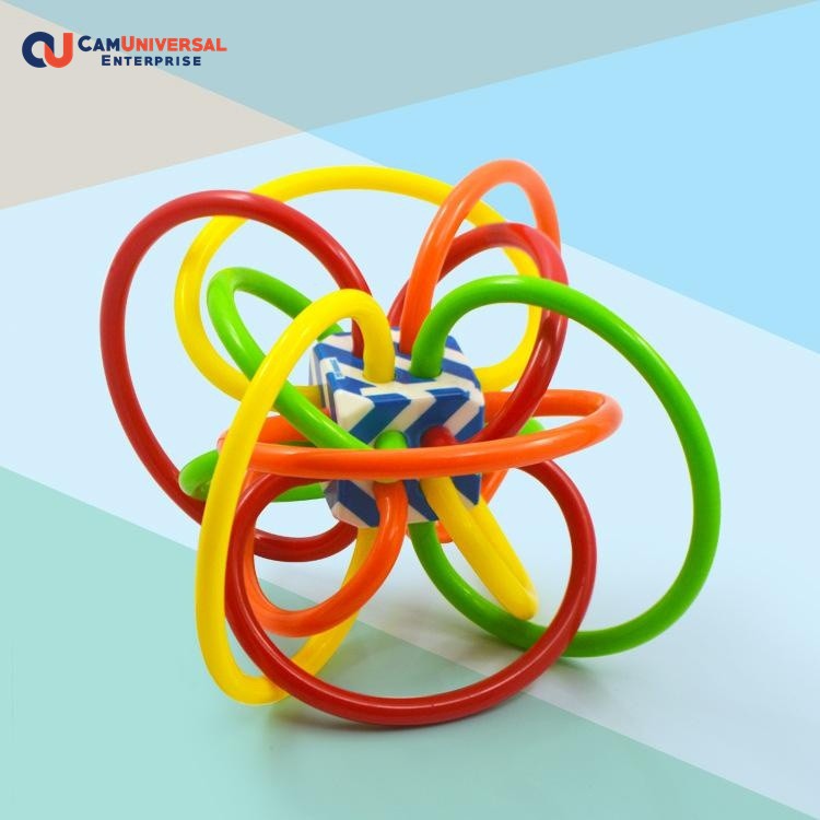 Manhattan Toy Winkel Rattle and Sensory Teether Activity Toy ( Orange ...