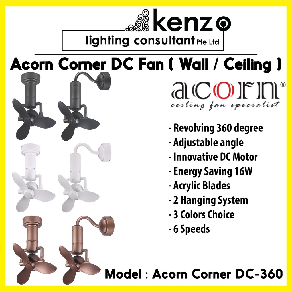 Acorn Corner DC-360 DC Fan | Shopee Singapore