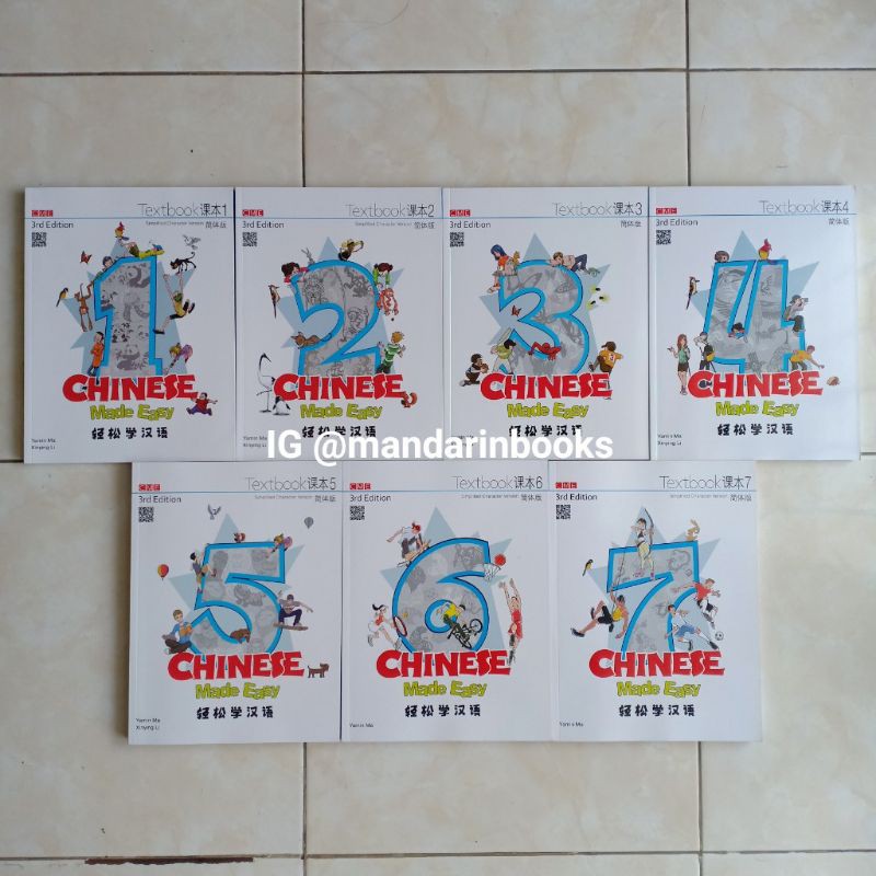 Chinese Made Easy Textbook & Workbook 1-7 (Options Per Volume+QR Code ...