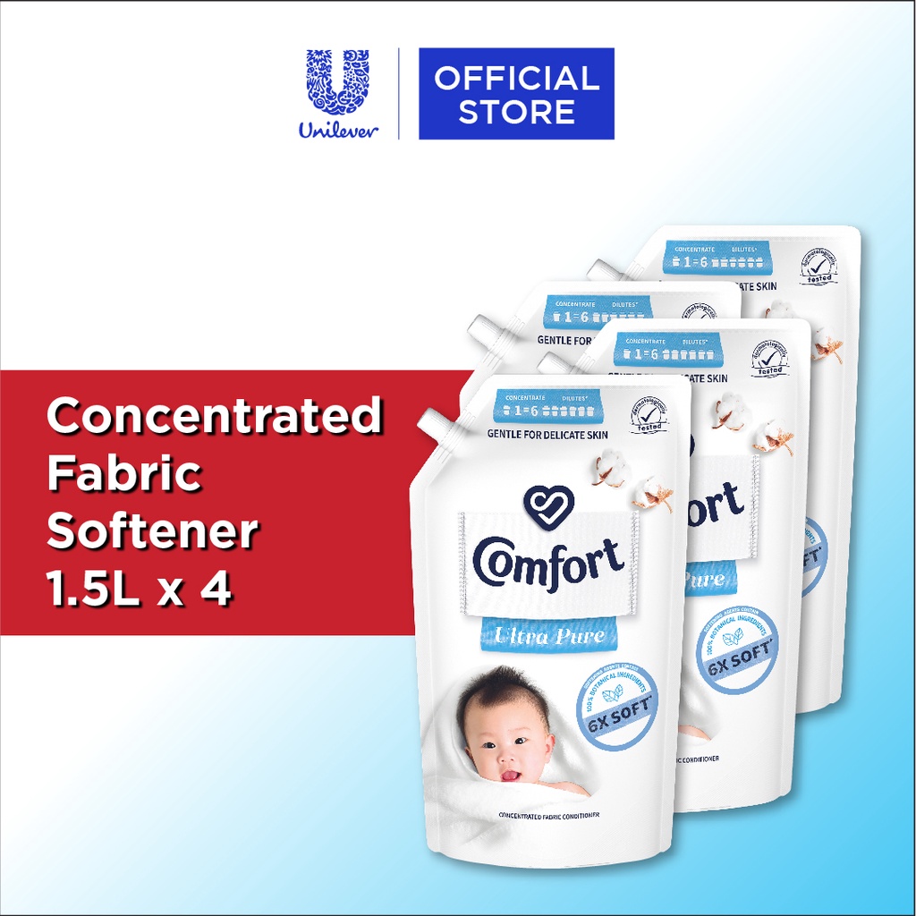[Bundle of 4] Comfort Fabric Softener Refill Pouch 1.5L | Shopee Singapore