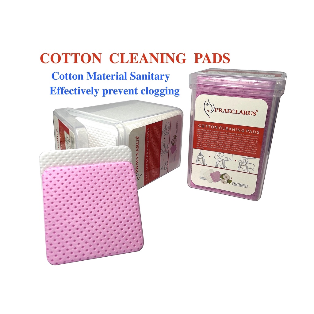 PRAECLARUS Clean Cotton Pads Glue Wipe Eyelash Extension Glue Remover ...