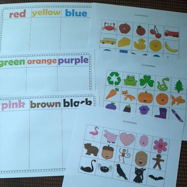 Color Sorting Worksheets (Printout) | Shopee Singapore