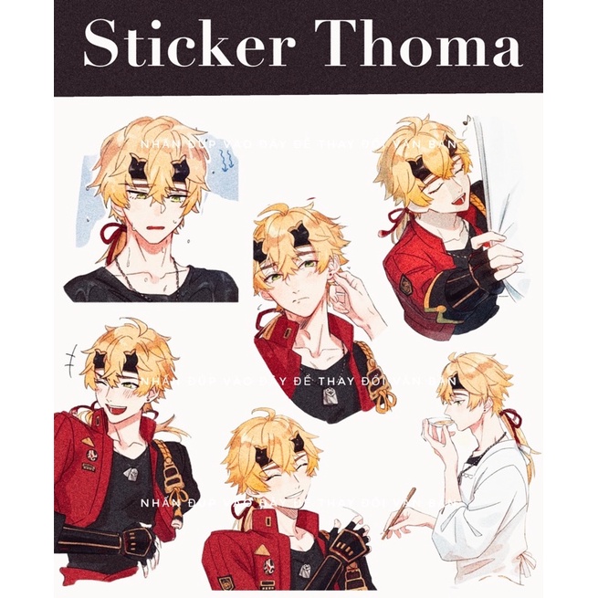 Thoma Genshin Impact character sticker set | Shopee Singapore