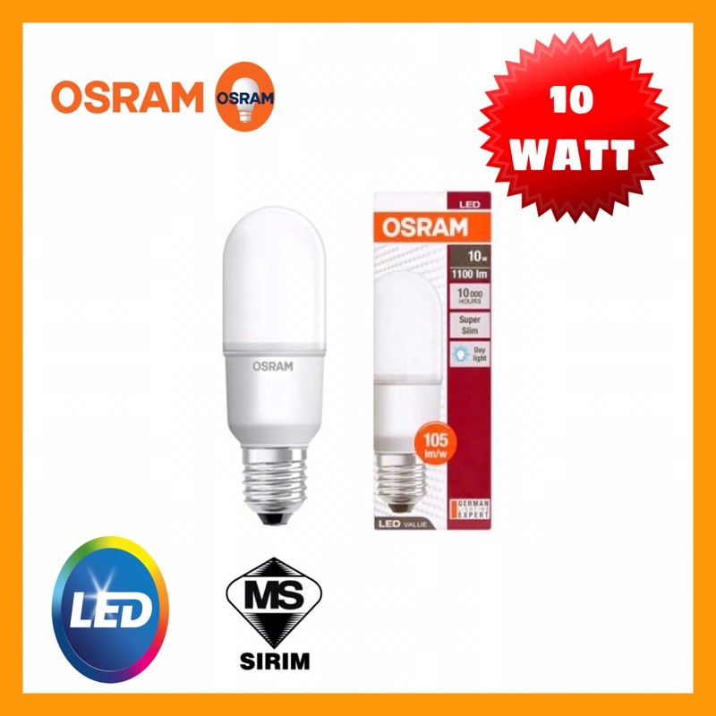 Osram LED value stick bulb E14 5W/10W/12W E27 | Shopee Singapore