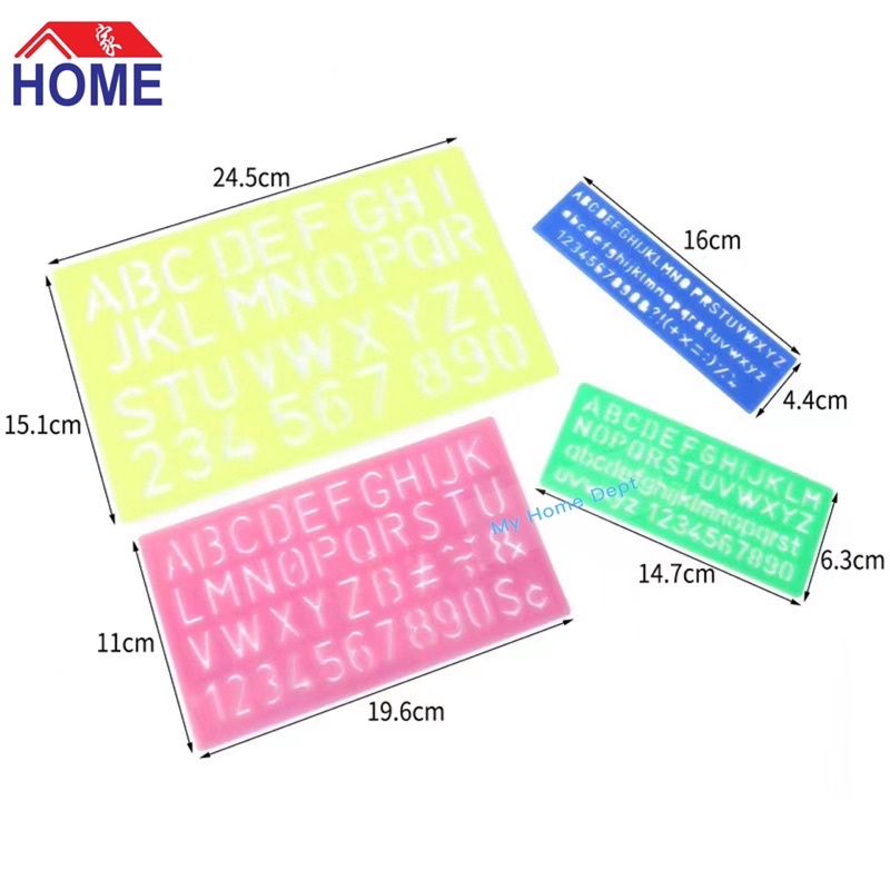 Stencil Ruler Alphabets Numbers Drawing Childrens Day Christmas Gift ...