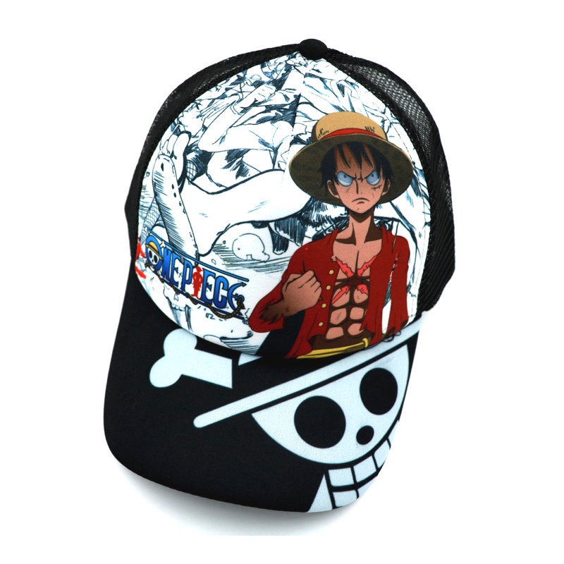 Anime ONE PIECE Monkey D Luffy Size Adjustable Baseball Cap Trucker Cap ...