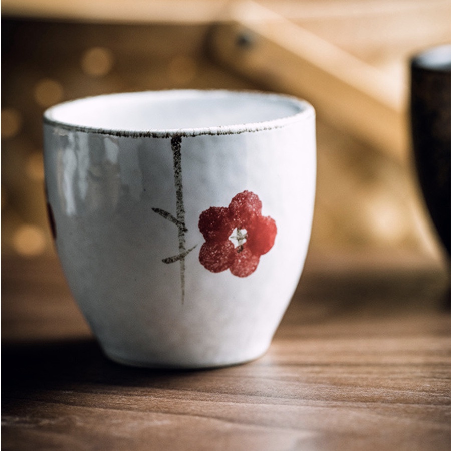 Uchii Ceramic HANA OCHA Tea Cup Japanese Design Porcelain Coffee Cup ...
