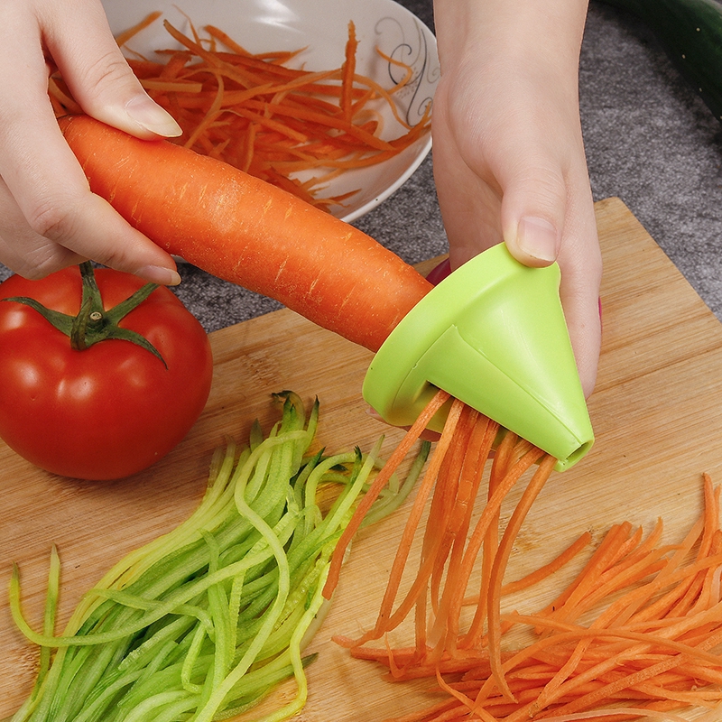 2 Colors Eco-Friendly Vegetable Spiral Cutter / Funnel Model Cucumber ...