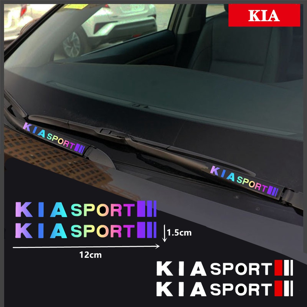 2Pcs KIA Wiper Stickers Car Front and Rear Windshield Decals for KIA K2 ...