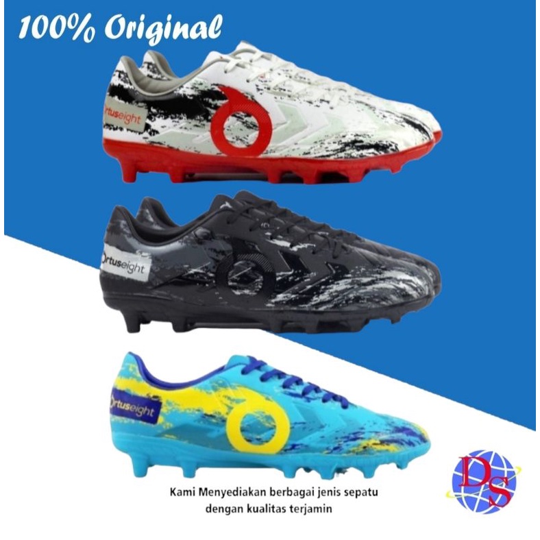 ORTUSEIGHT INFERNO FG BLACK WHITE CYAN / ORIGINAL ORTUS FOOTBALL SHOES ...