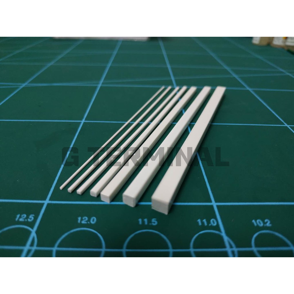 PLA ROD PLA PLATE CUSTOM GUNDAM TOOLS SQUARE CUBE STICK 5 PCS PER PACK ...