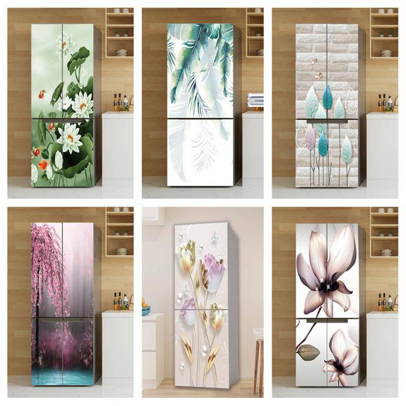 Kitchen Fridge Sticker Vinyl Refrigerator Wallpaper Full Covers Self ...