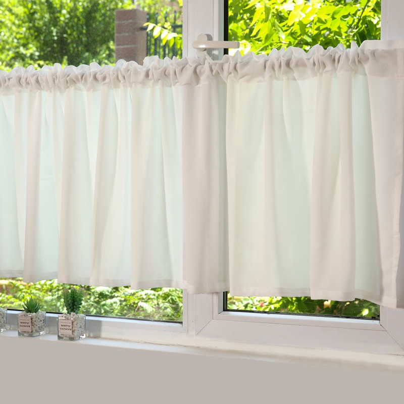 Ready Stock White Sky Silk Gauze Curtain Pastoral Tulle Curtain Pure ...