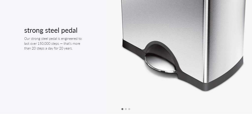 simplehuman 30L Rectangular Step Trash Bin | Shopee Singapore