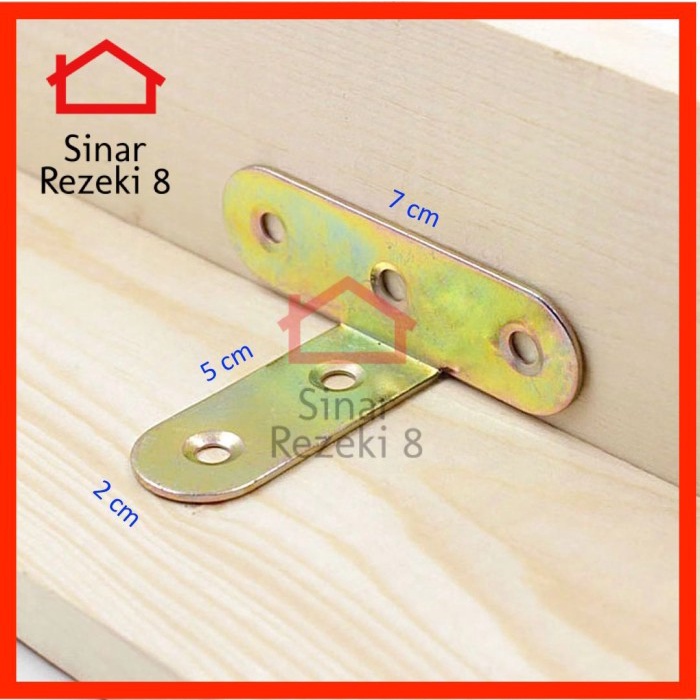 SIKU KAYU T Plate Elbow Iron Connector/L Connection Bracket Wooden ...