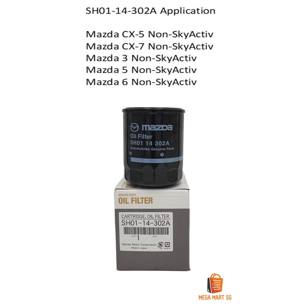 Mazda Genuine Oil Filter SH01-14-302A (Non-SkyActiv Model Cars ...