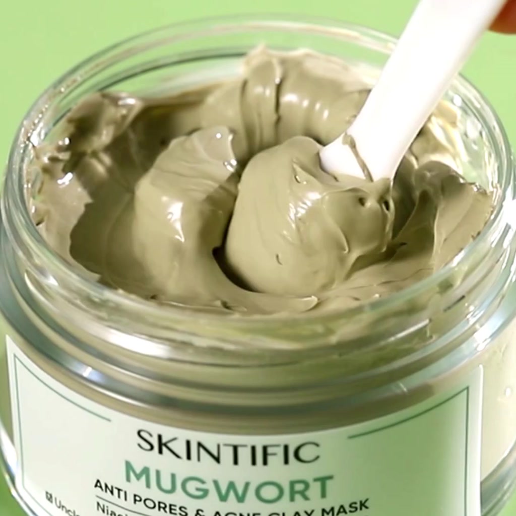 SKINTIFIC Mugwort Acne Clay Mask - for Oil Control & Reducing Redness ...