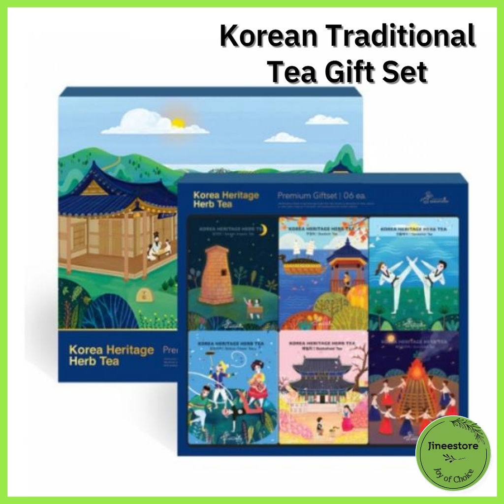 [Areumdre]Korean traditional tea gift set 6 types all 24 tea bag ...