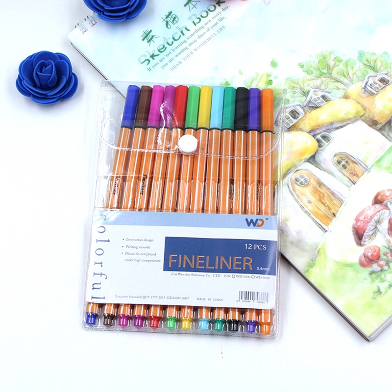 Colored Fine Line Point Markers Fine Tip Drawing Pens Porous Fineliner ...