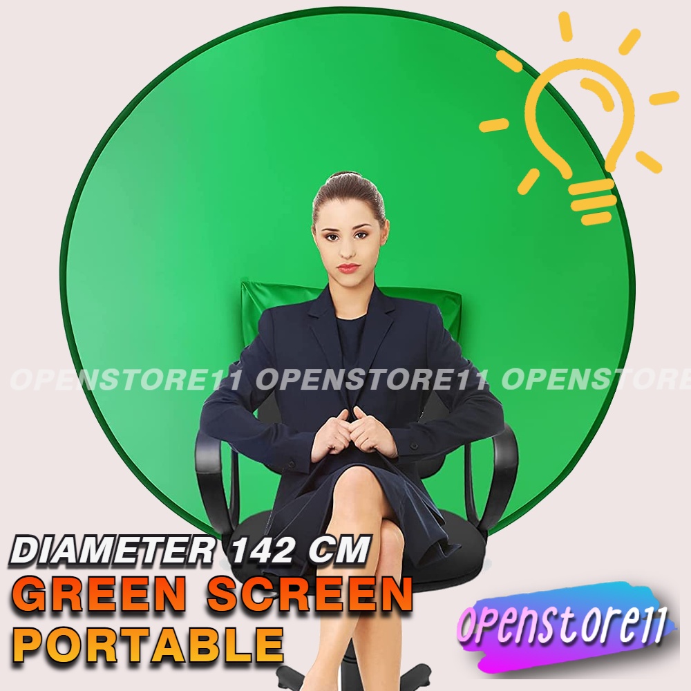 LAYAR HIJAU Green Screen Portable Folding Green Backdrop Background for ...