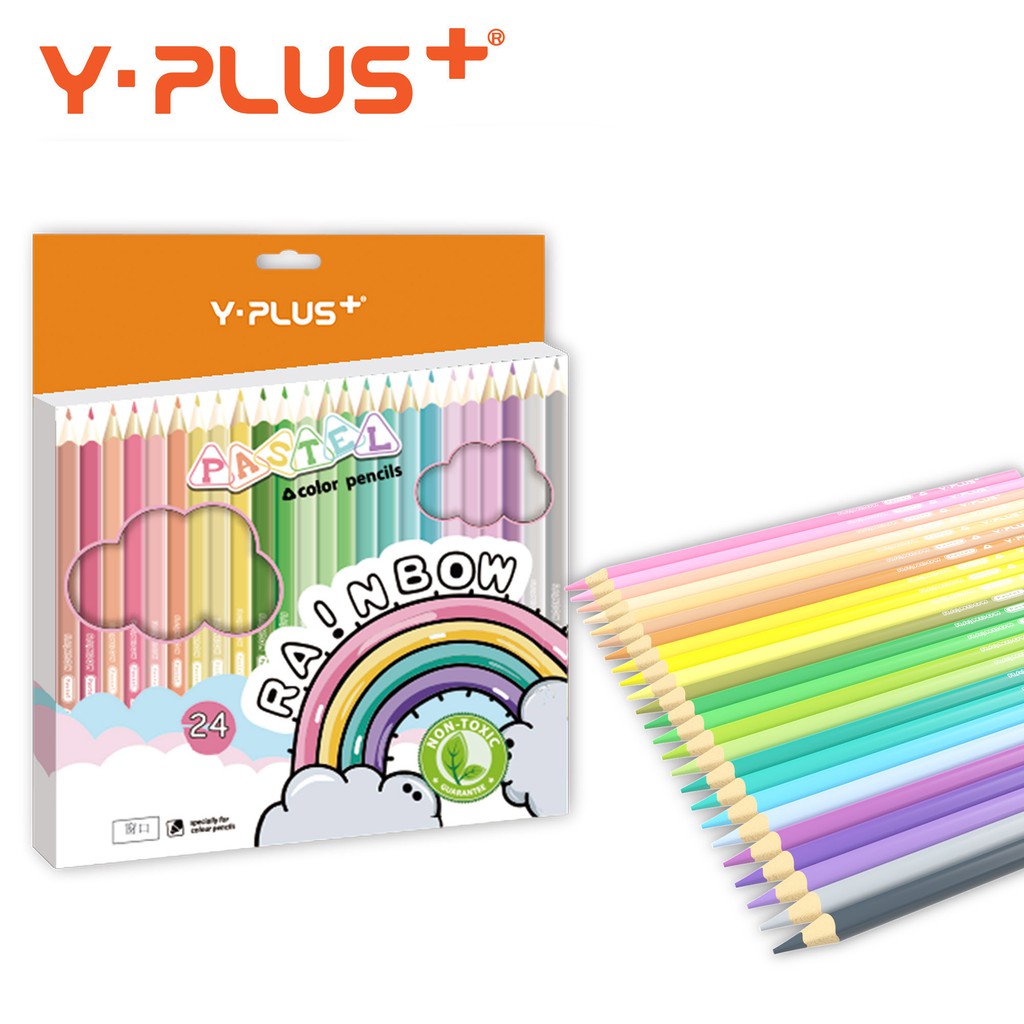 YPlus+ RAINBOW PASTEL Color Pencil (24 color/set) | Shopee Singapore