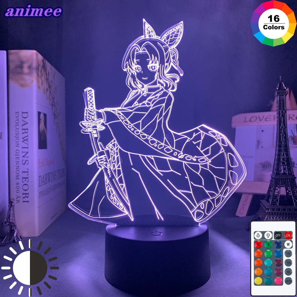 3d Lamp Anime Demon Slayer Kocho Kanae Light for Bedroom Decor Child ...