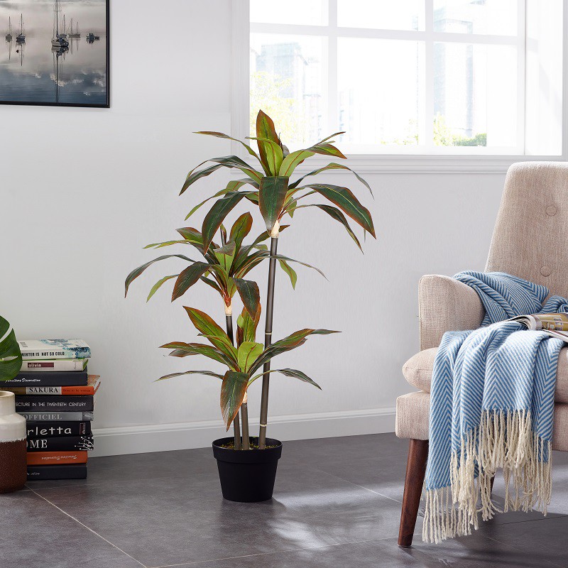 110cm Artificial Dracaena Red Tree Artificial Plants Fake Plants ...