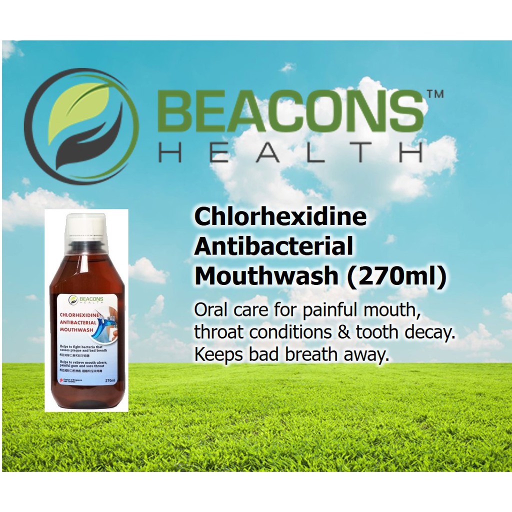 Chlorhexidine Antibacterial Mouthwash (270ml) * --- NEW !!! Alcohol ...