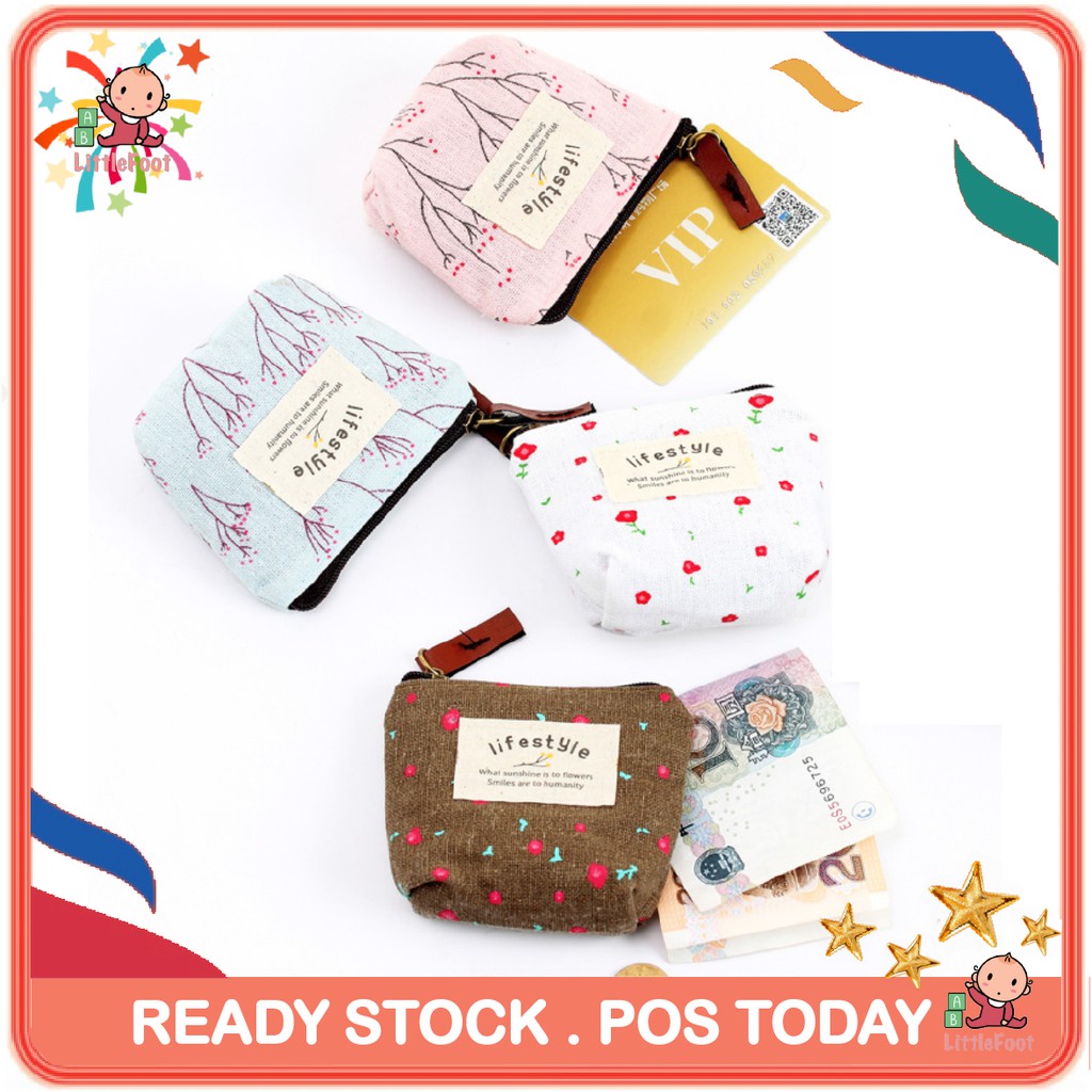 Littlefoot Canvas Cute Dompet Syiling Cantik Comel Pouch Girl Coin ...