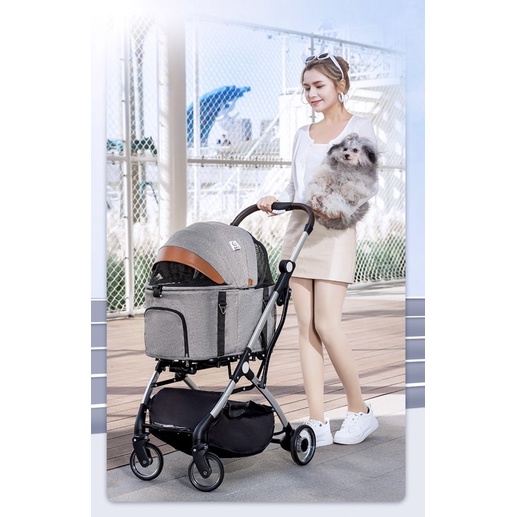 🇸🇬 Bello Pet Stroller Premium Foldable Trolley Lightweight Travel ...