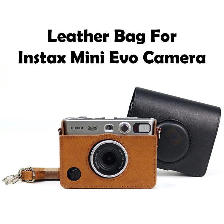 Instax Mini Evo Camera Leather Bag Case | Shopee Singapore