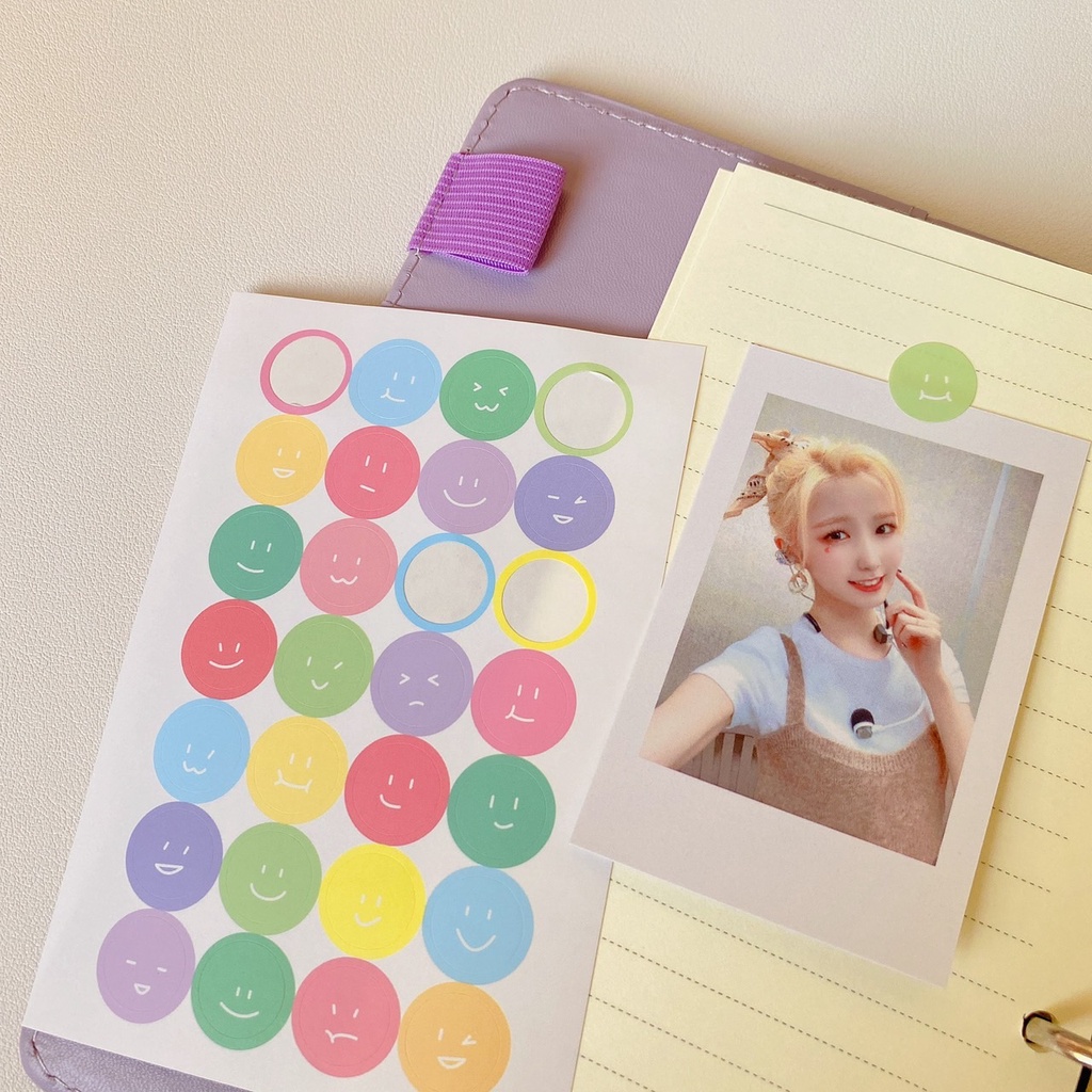 Korea ins Dot Smiley Face Sticker Cartoon Emoticon Handbook Decorative ...