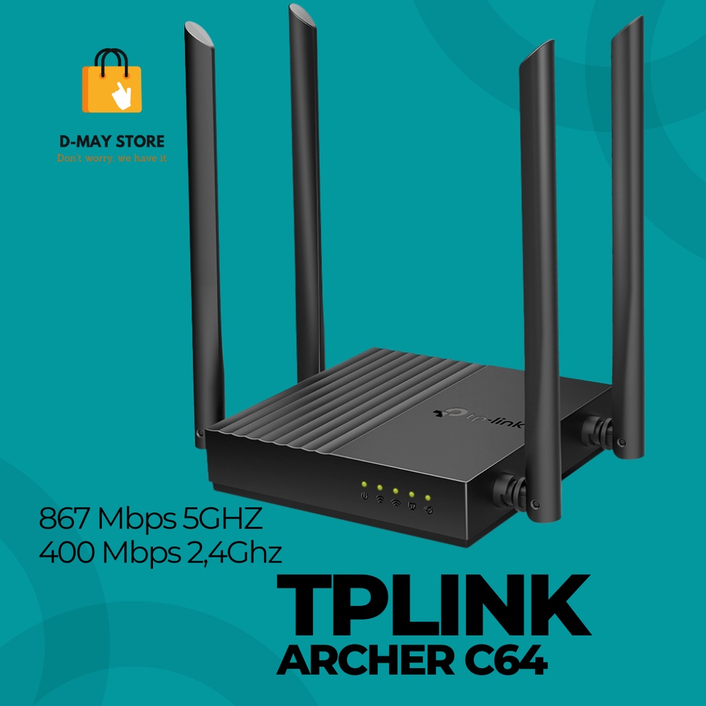 Tp-link Archer C64 AC1200 Wireless MU-MIMO WiFi Router | Shopee Singapore