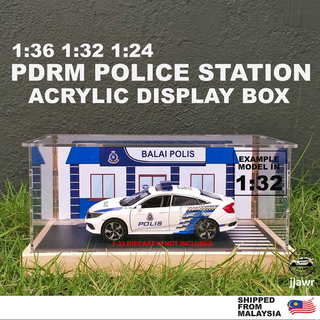 1:36 1:32 1:24 PDRM Police Station Balai Polis Diraja Model Diecast Car ...