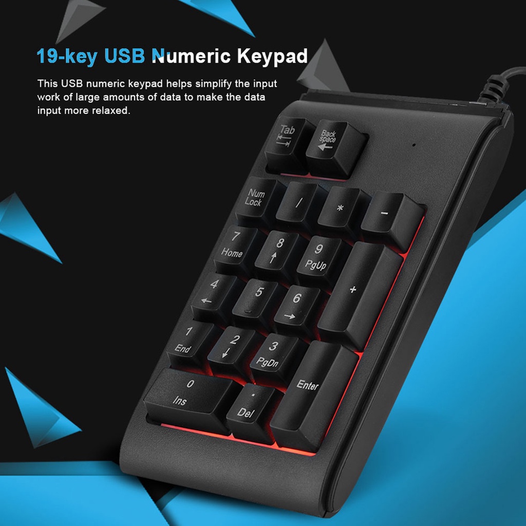 19-key RGB USB Numeric Keypad Mechanical Touch Number Pad | Shopee ...