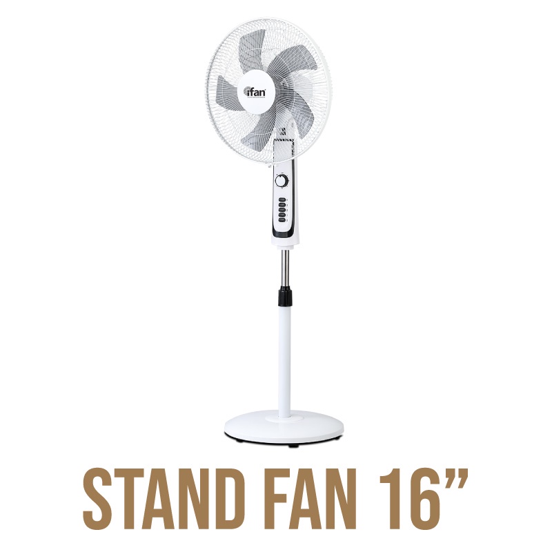 iFan Stand Fan 9" 12" 16" with Air Circulator & Oscillation (IF401 ...