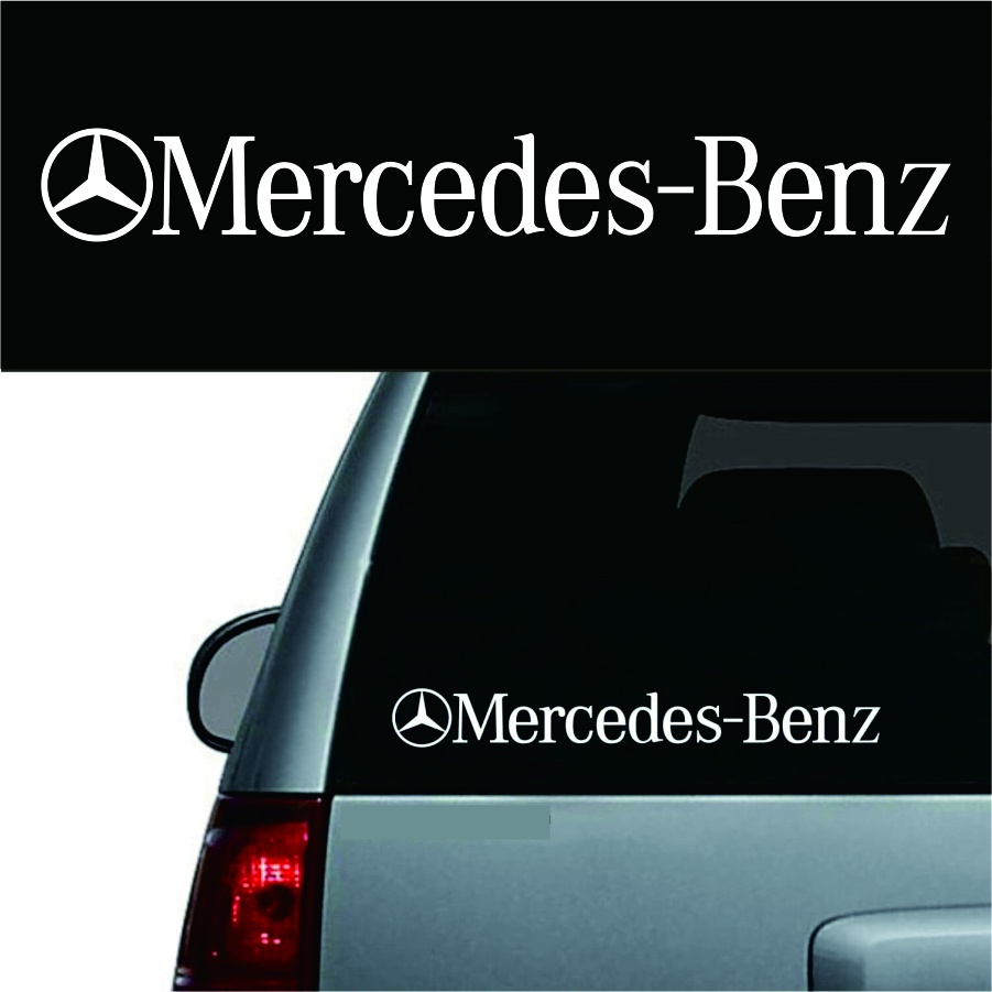 Mercedes-benz Logo Car Body Glass Sticker - Car Decal Sticker | Shopee ...